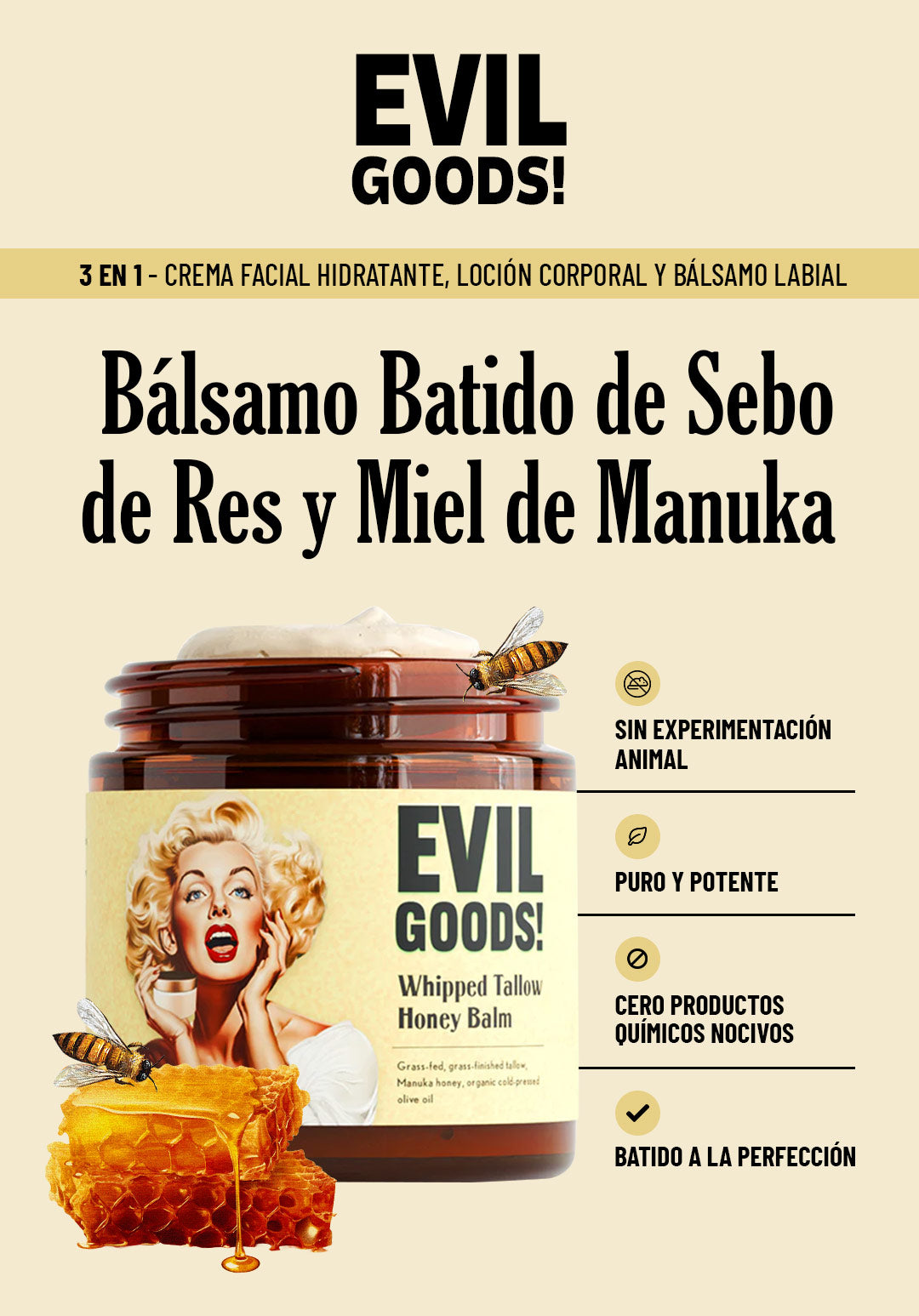EVIL GOODS - ELEGIDO LA MEJOR CREMA NATURAL PARA TU PIEL 🐝 – Tienda ...